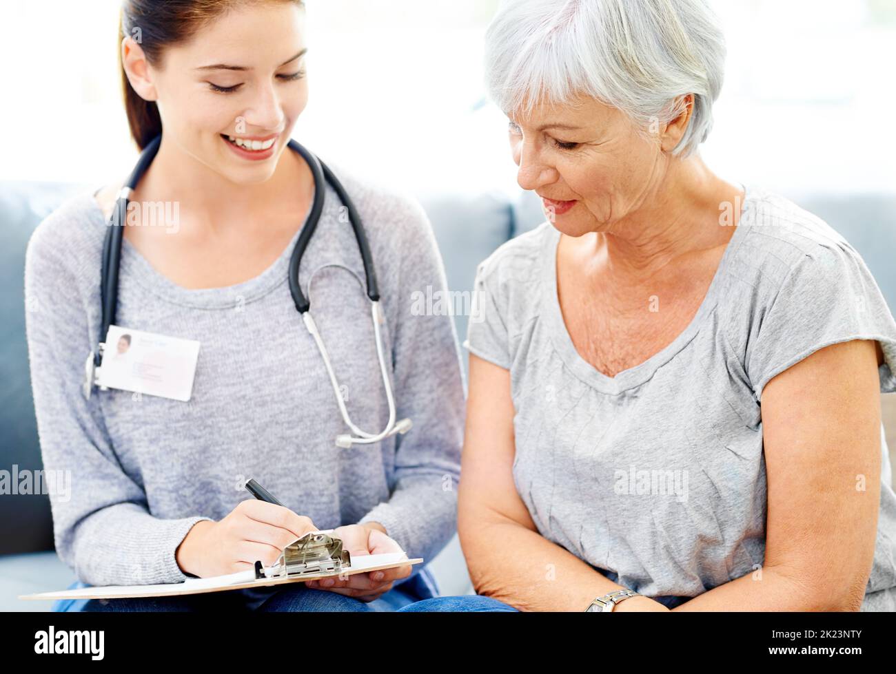 These results are excellent. A doctor explaining positive test results ...