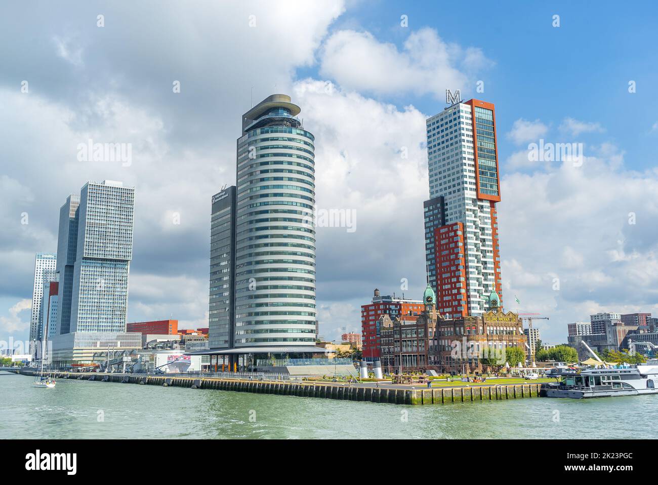 Amsterdam, Nederland - September, 2022: High rise industrial buildings ...