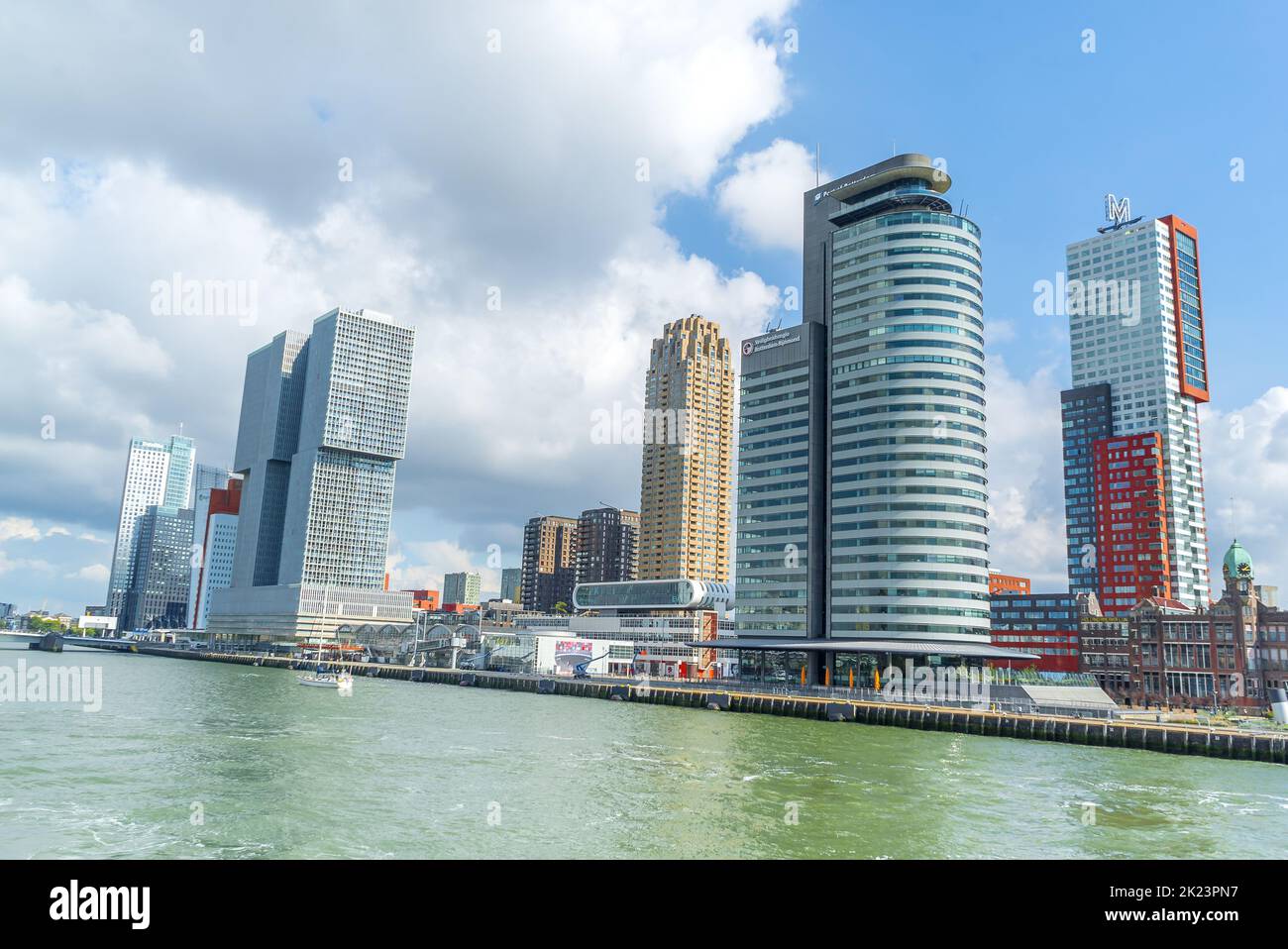 Amsterdam, Nederland - September, 2022: High rise industrial buildings ...