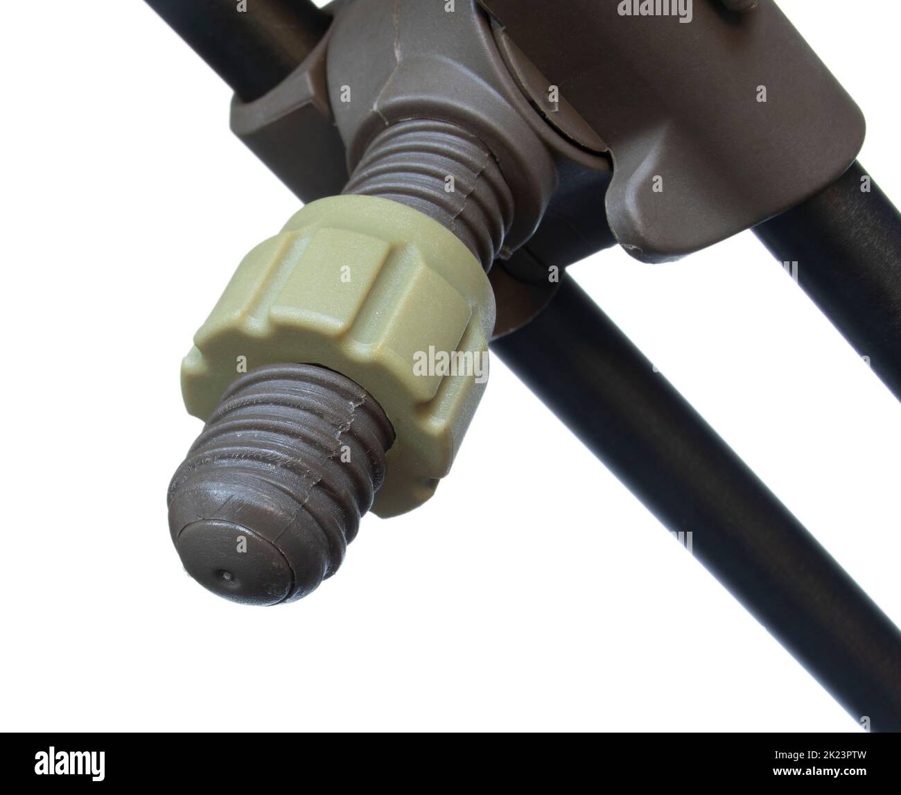 Polymer nut to lock a threaded bolt isolated on white Stock Photo - Alamy