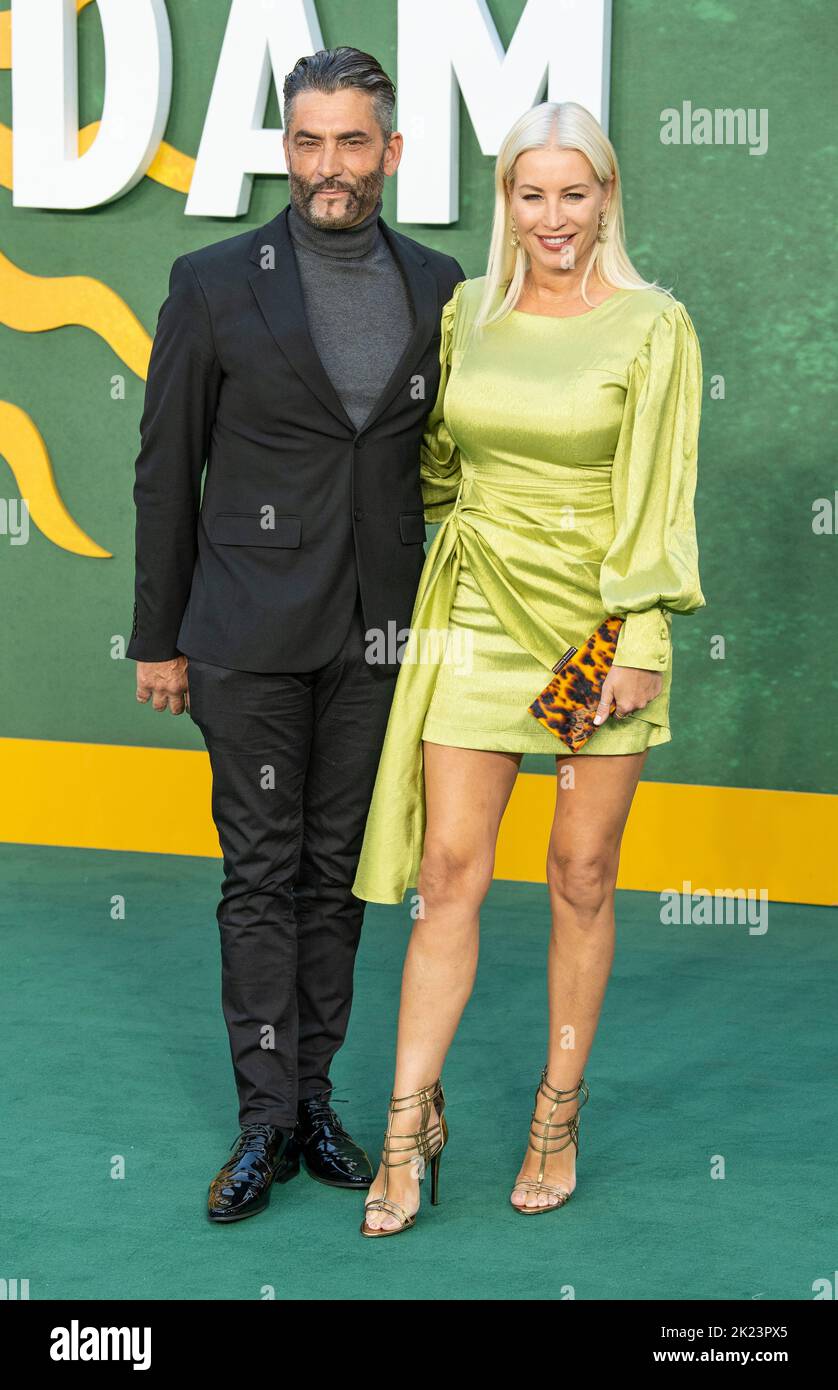 Denise Van Outen (L) and Jimmy Barba attend the "Amsterdam" European ...