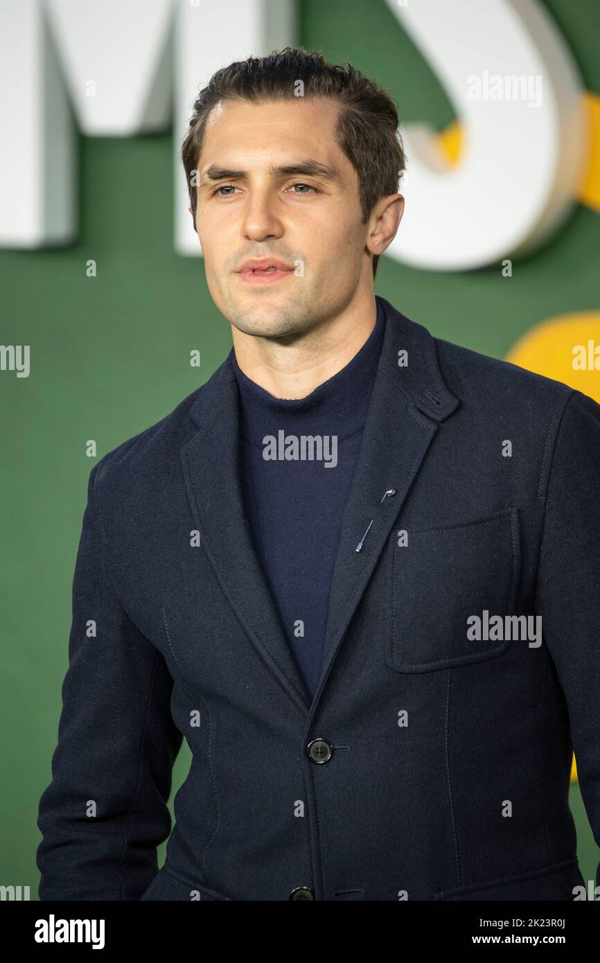 Phil Dunster attends the "Amsterdam" European Premiere at Odeon Luxe ...