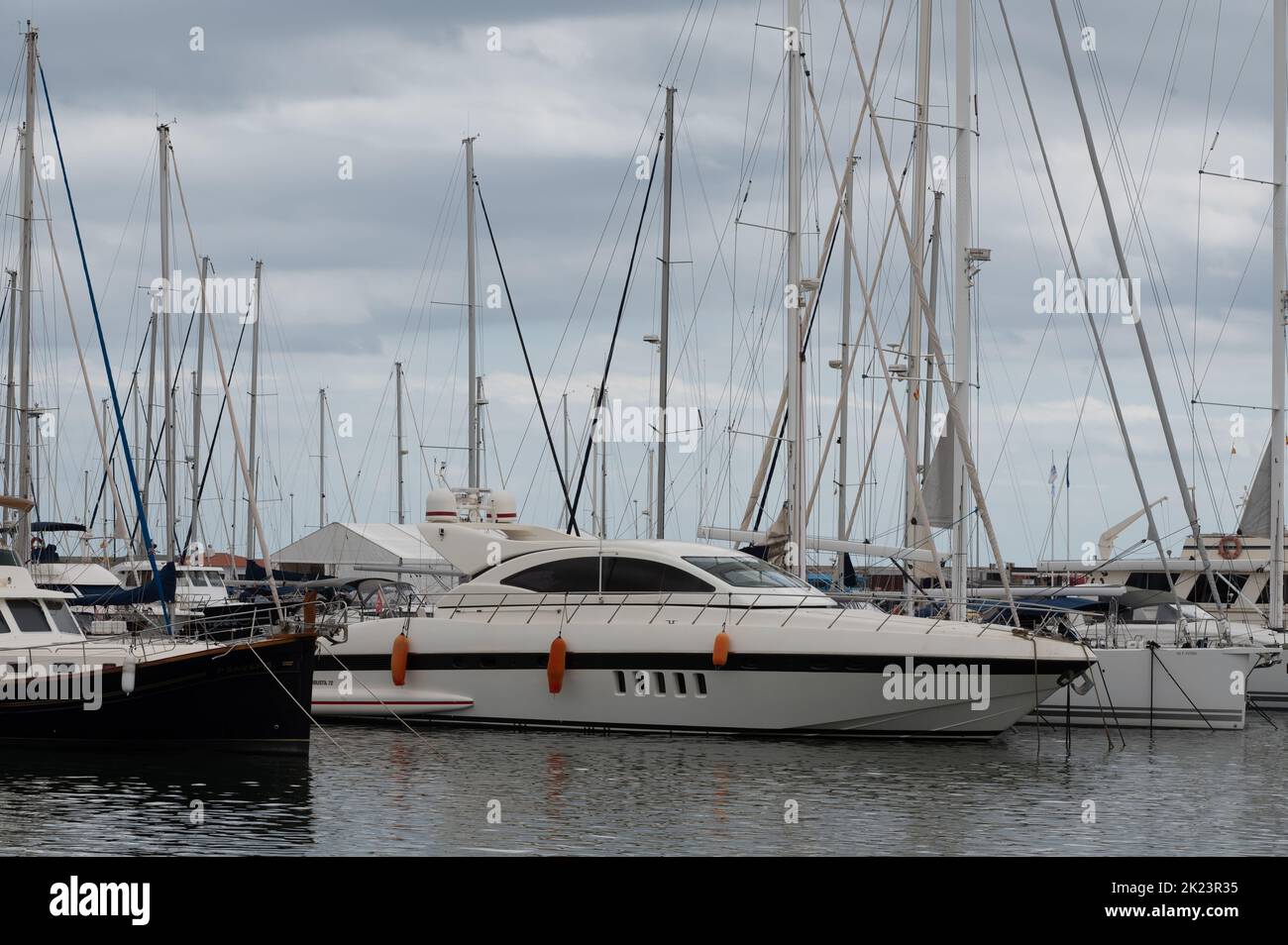 Cambrils, Spain : 2022 September 10 : Boats on the docks of the port of ...