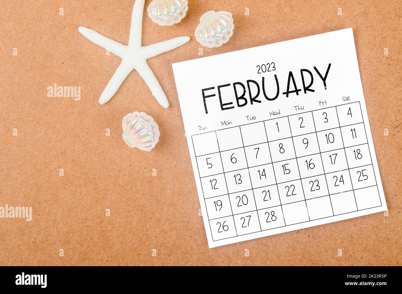Calendar 2023 february hi-res stock photography and images - Alamy
