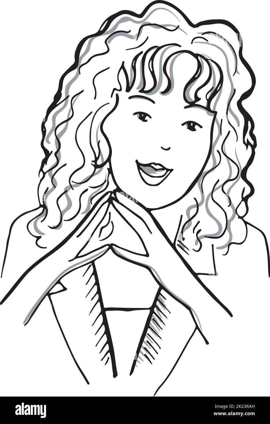 Hand drawn girl avatar Stock Vector Images - Alamy