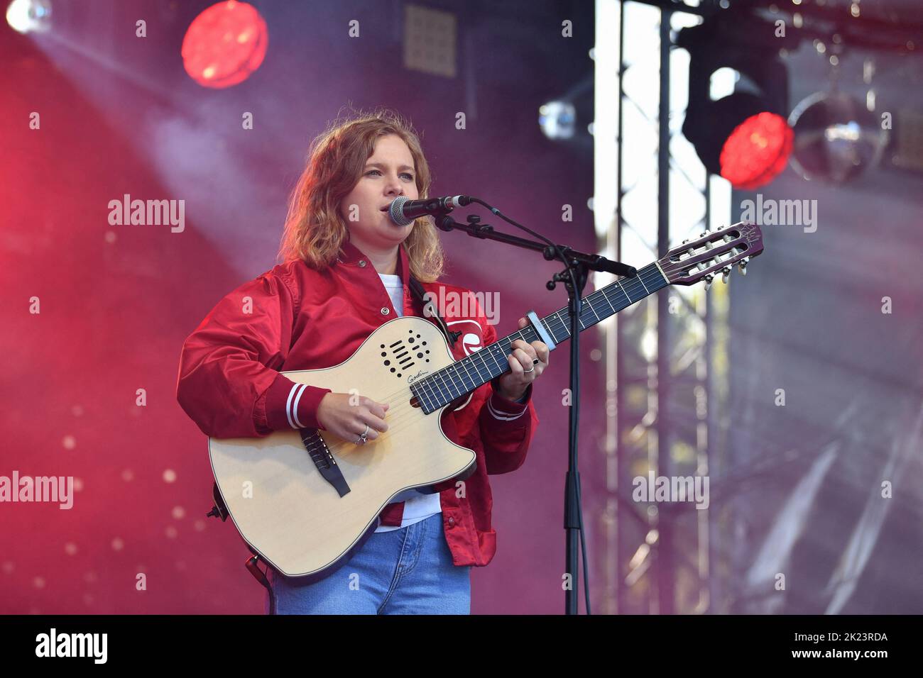 Emma Peters performs during the Paris Paradis Festival in Paris, France ...