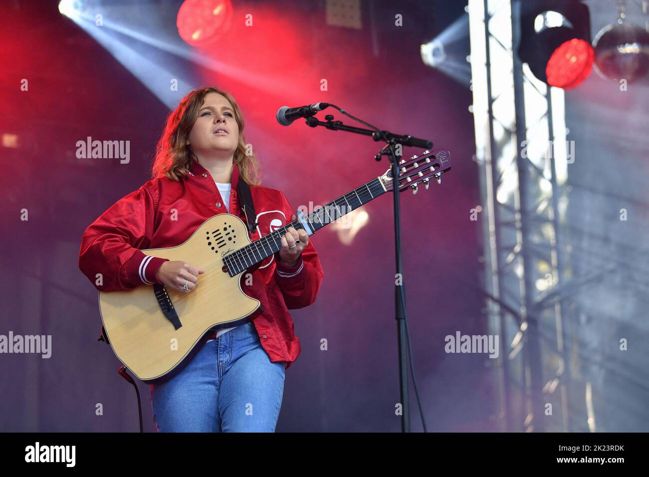 Emma Peters performs during the Paris Paradis Festival in Paris, France ...