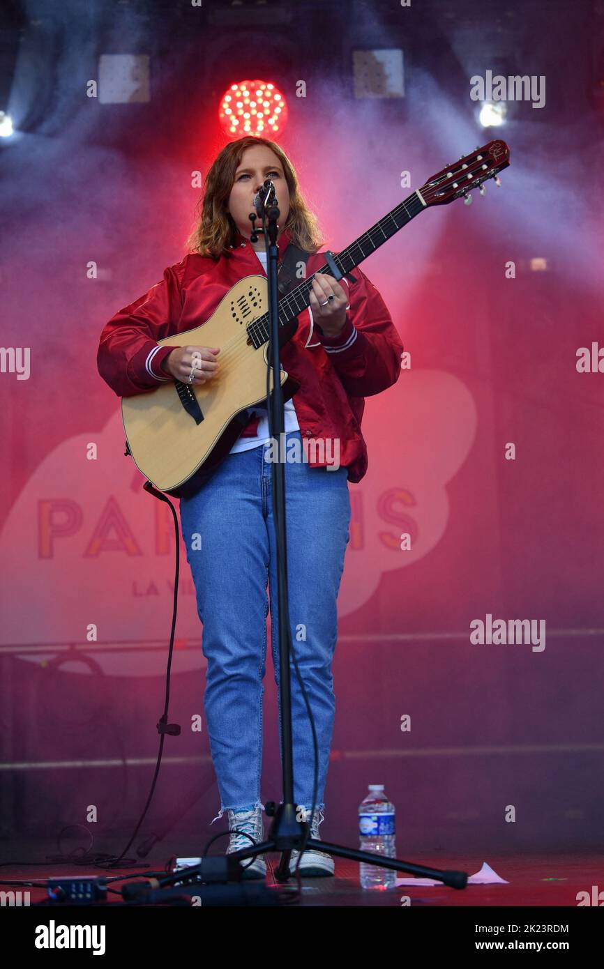 Emma Peters performs during the Paris Paradis Festival in Paris, France ...