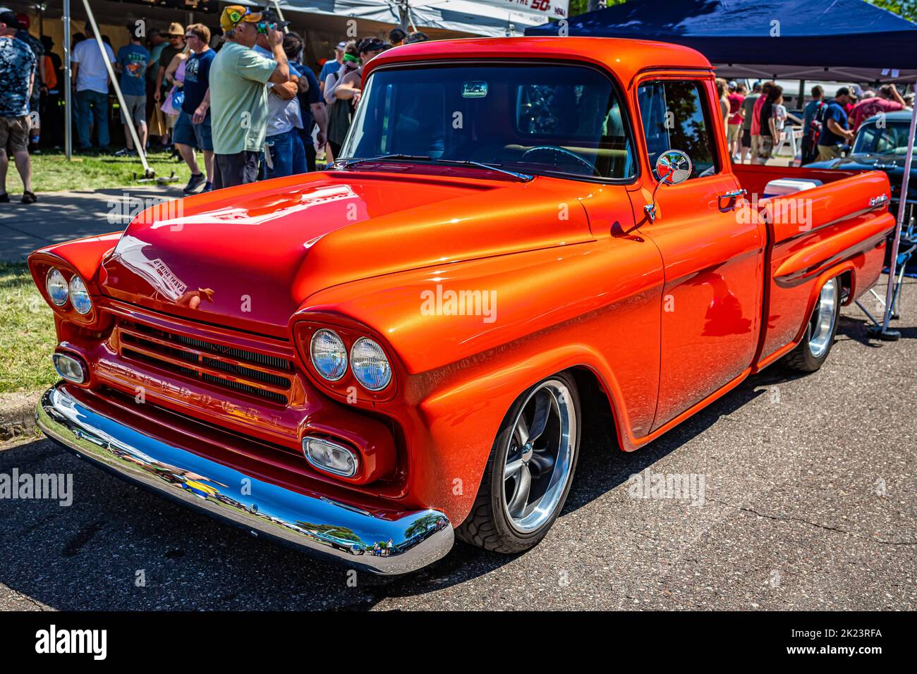 Falcon Heights, MN - June 18, 2022: High perspective front corner view ...