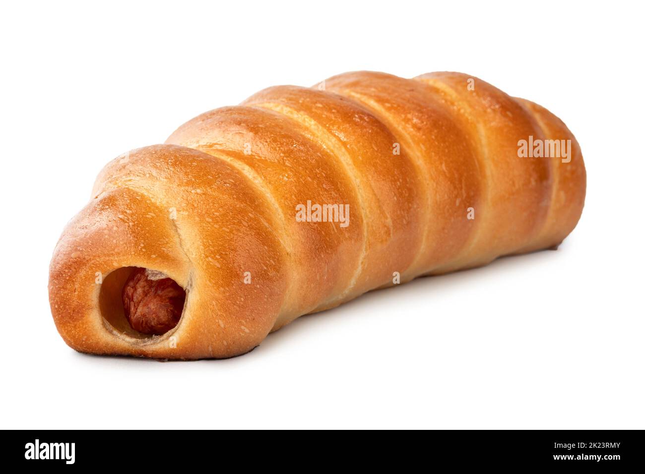 Sausage roll isolated over white background. With clipping path Stock ...