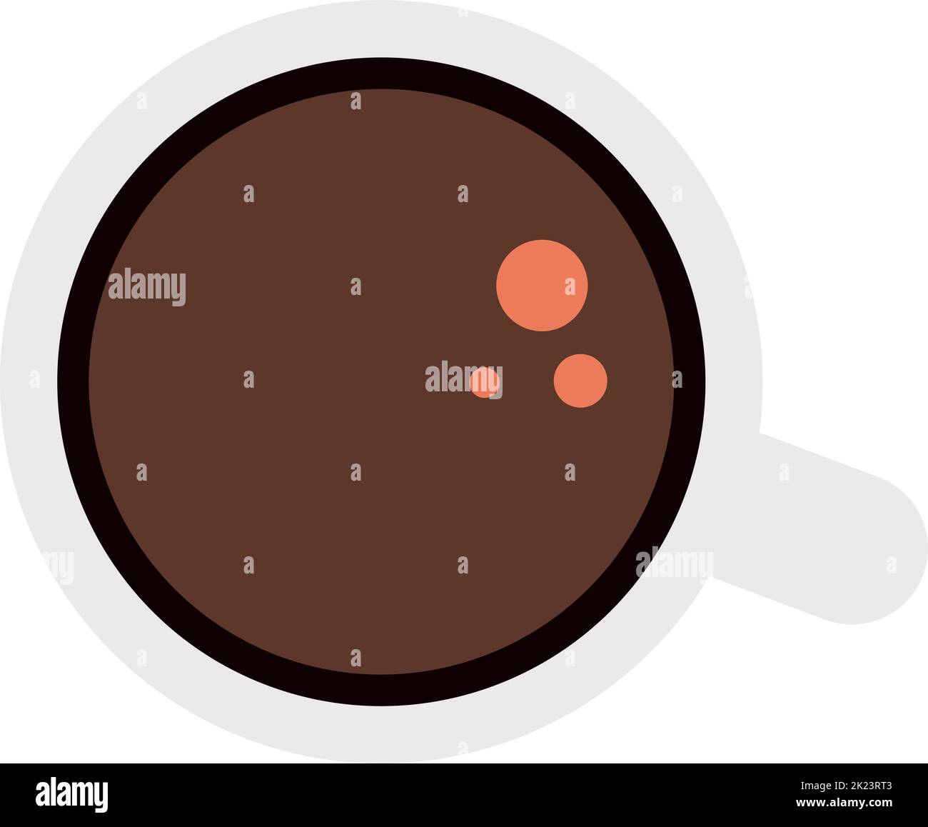 Coffee cup icon. Hot drink top view Stock Vector Image & Art - Alamy