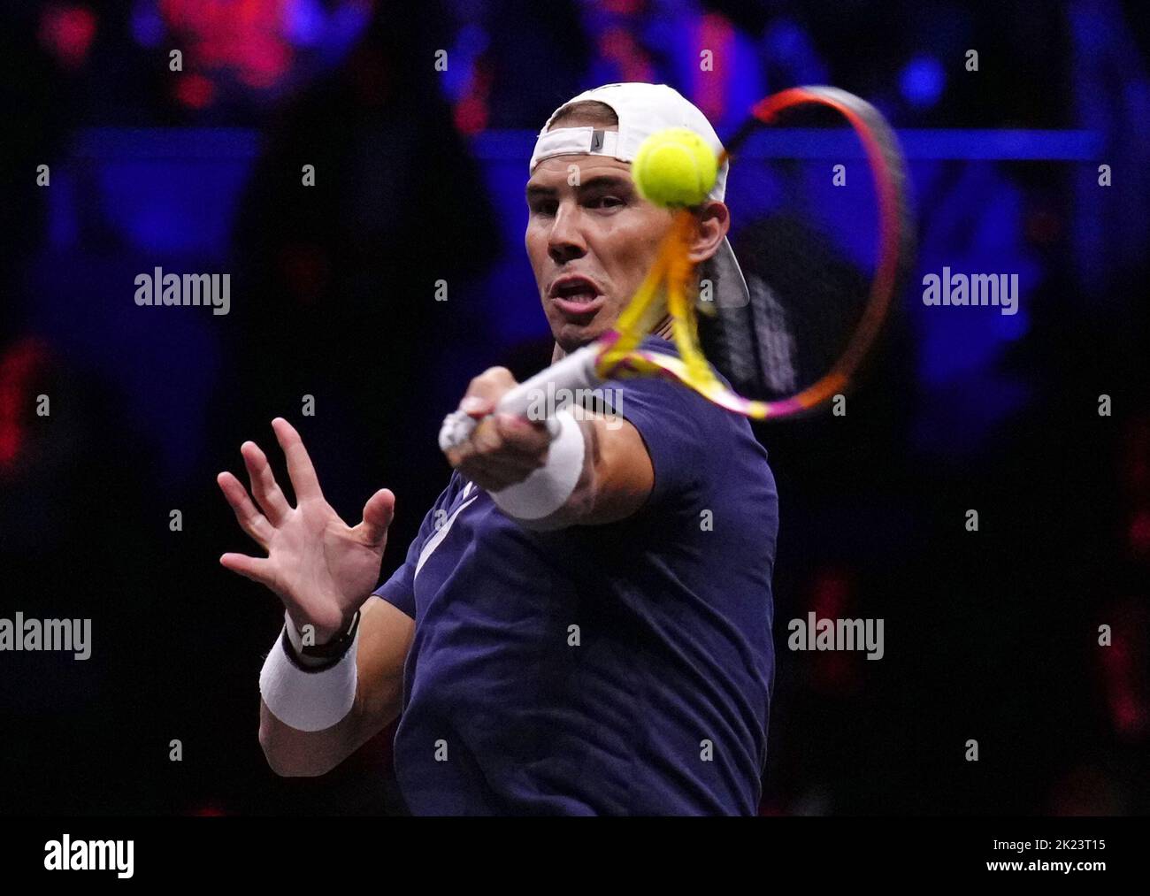 Team Europe's Rafael Nadal during a training session ahead of the Laver ...