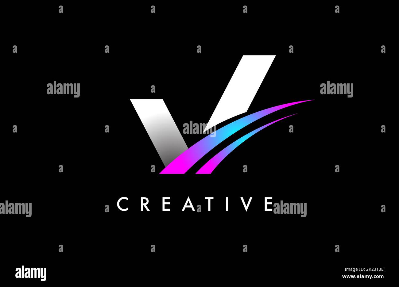 Modern v logo Stock Vector Images - Alamy