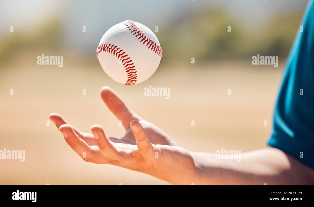 Hand holding softball hi-res stock photography and images - Alamy