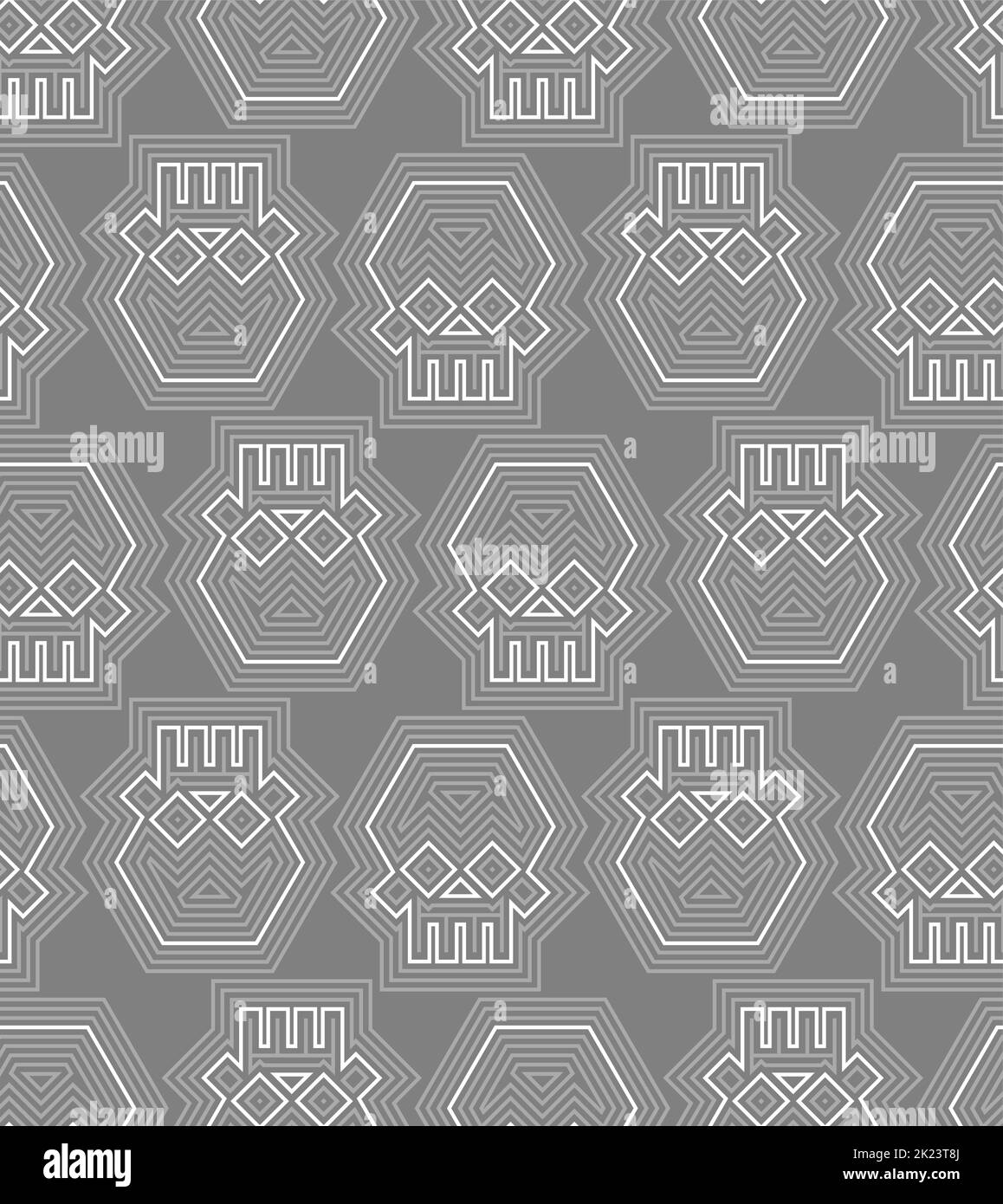 Skull art 3d Black and White Stock Photos & Images - Alamy