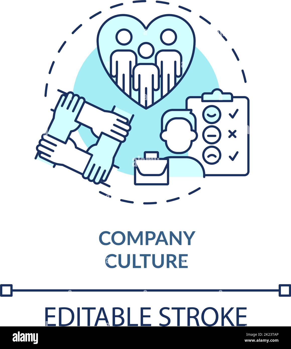 Company culture turquoise concept icon Stock Vector Image & Art - Alamy