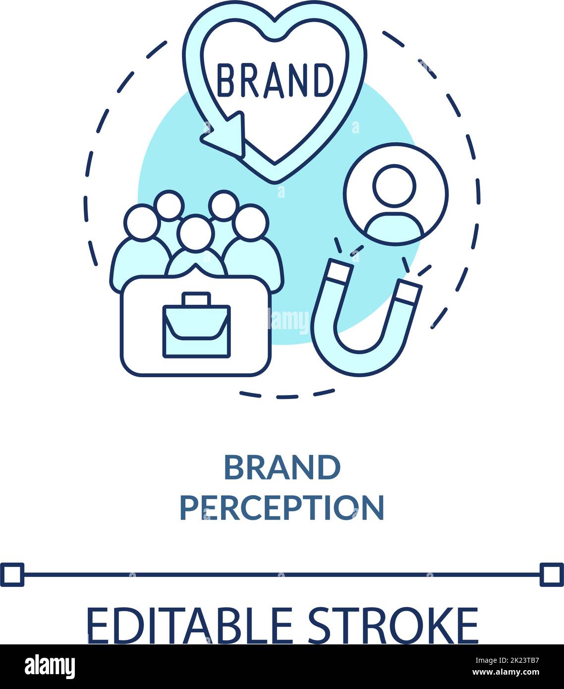 Brand perception turquoise concept icon Stock Vector Image & Art - Alamy