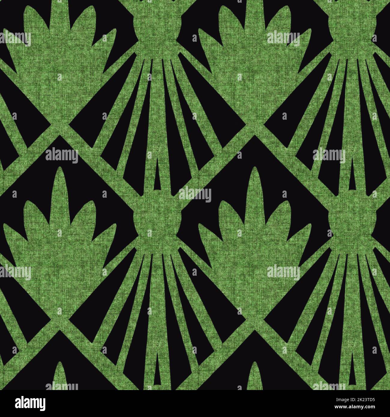 Green retro 1960s linen seamless pattern. Forest style vintage for ...