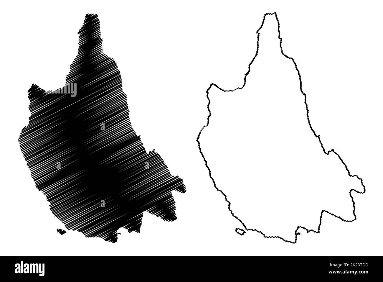Levanzo island (Sicily, Italian Republic, Italy) map vector ...