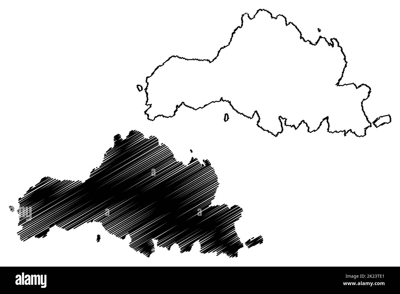 Keros island (Hellenic Republic, Greece, Cyclades Archipelago) map ...