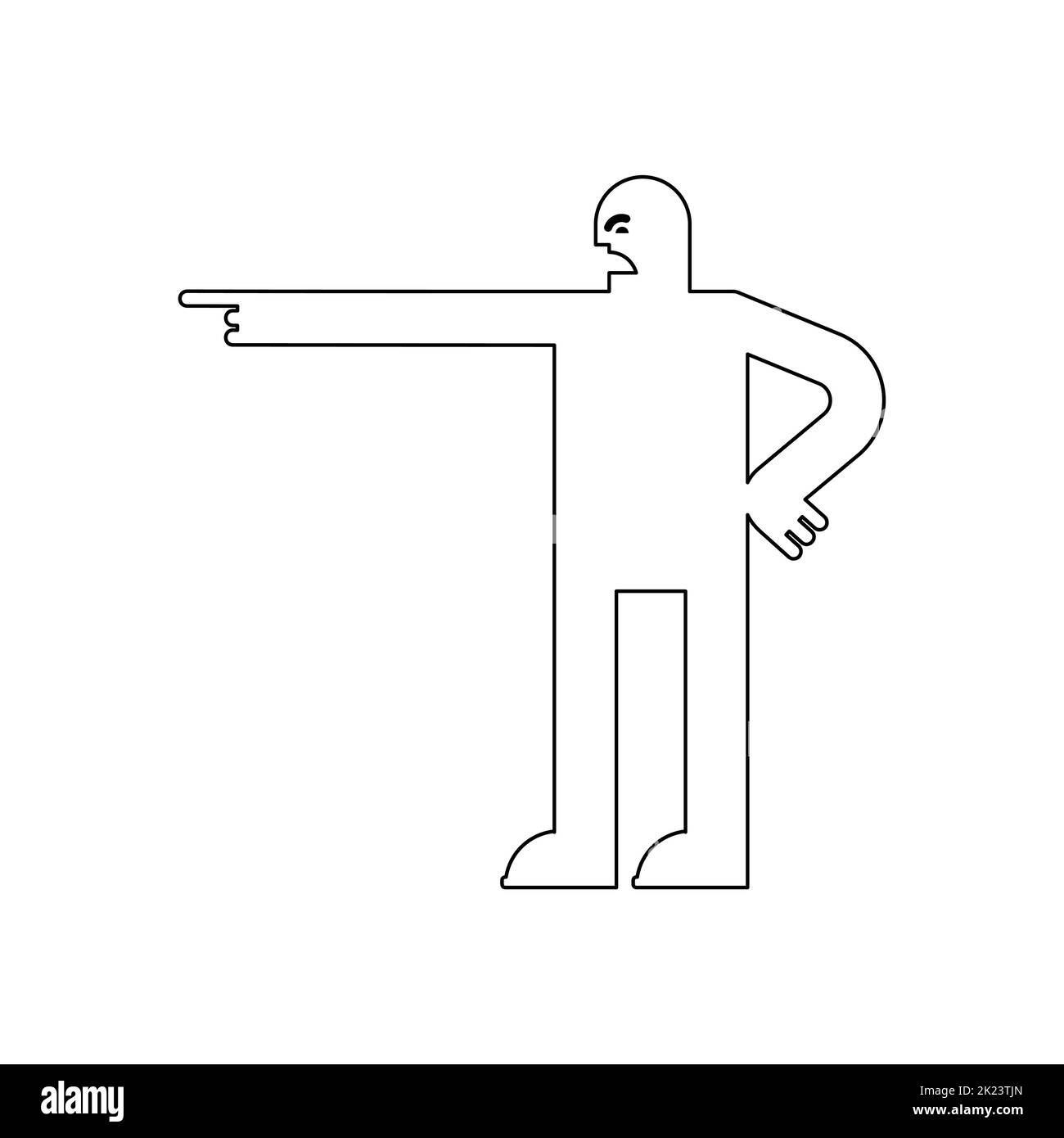 Aggressive man points his finger and shouts Stock Vector Image & Art ...