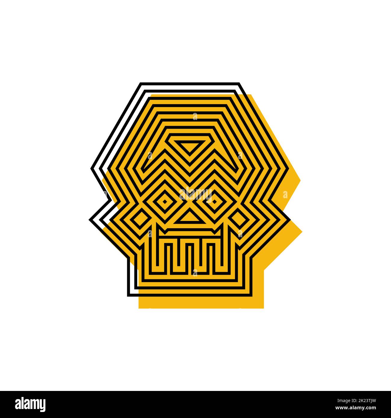 Geometric skull. Abstract skeleton head. Vector illustration Stock ...