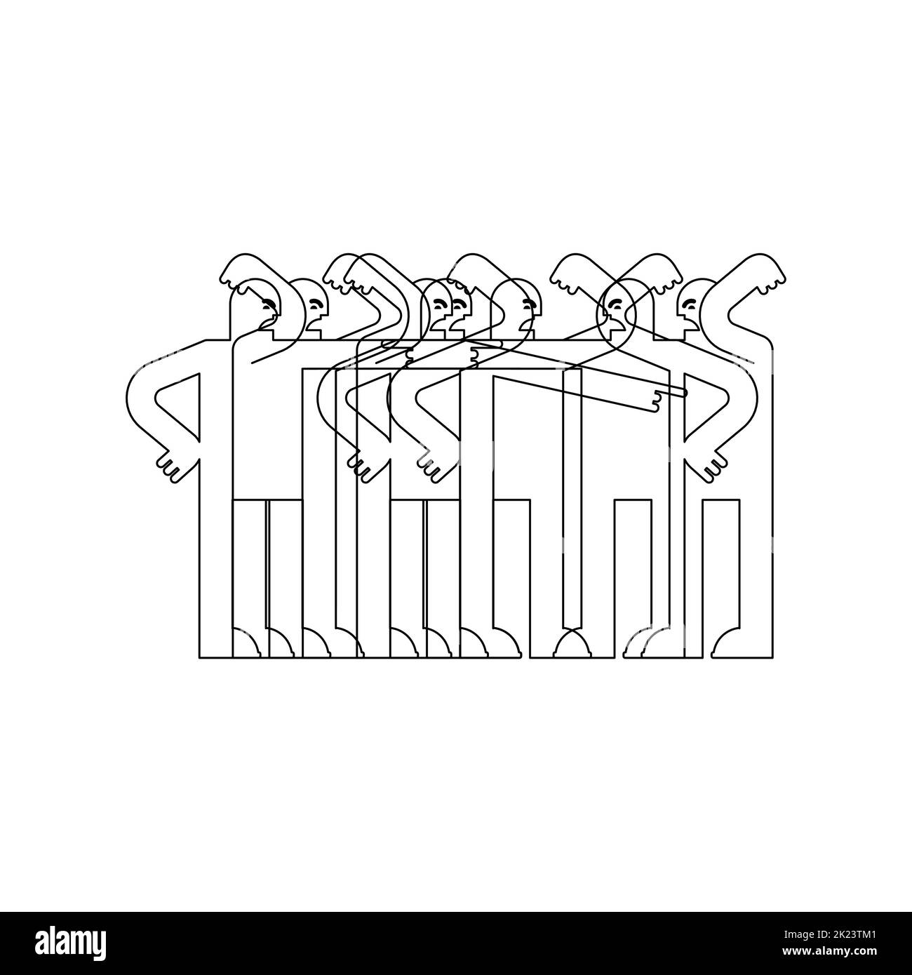 People are arguing. Scold people. human conflict. Crowd of people ...