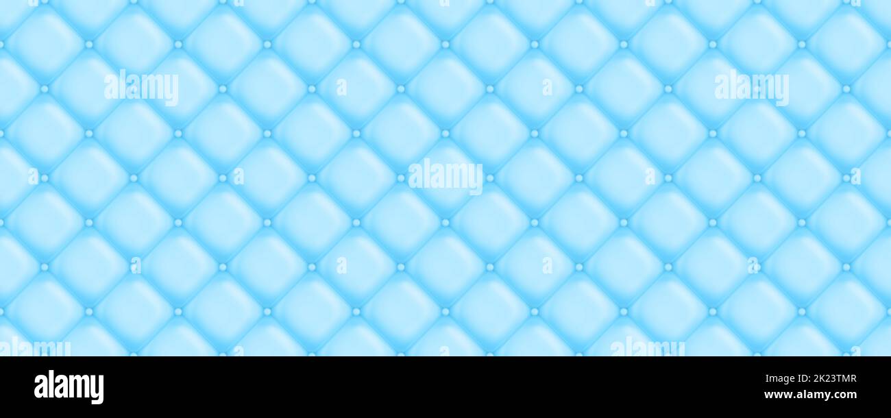 Seamless light pastel blue diamond tufted upholstery background texture ...