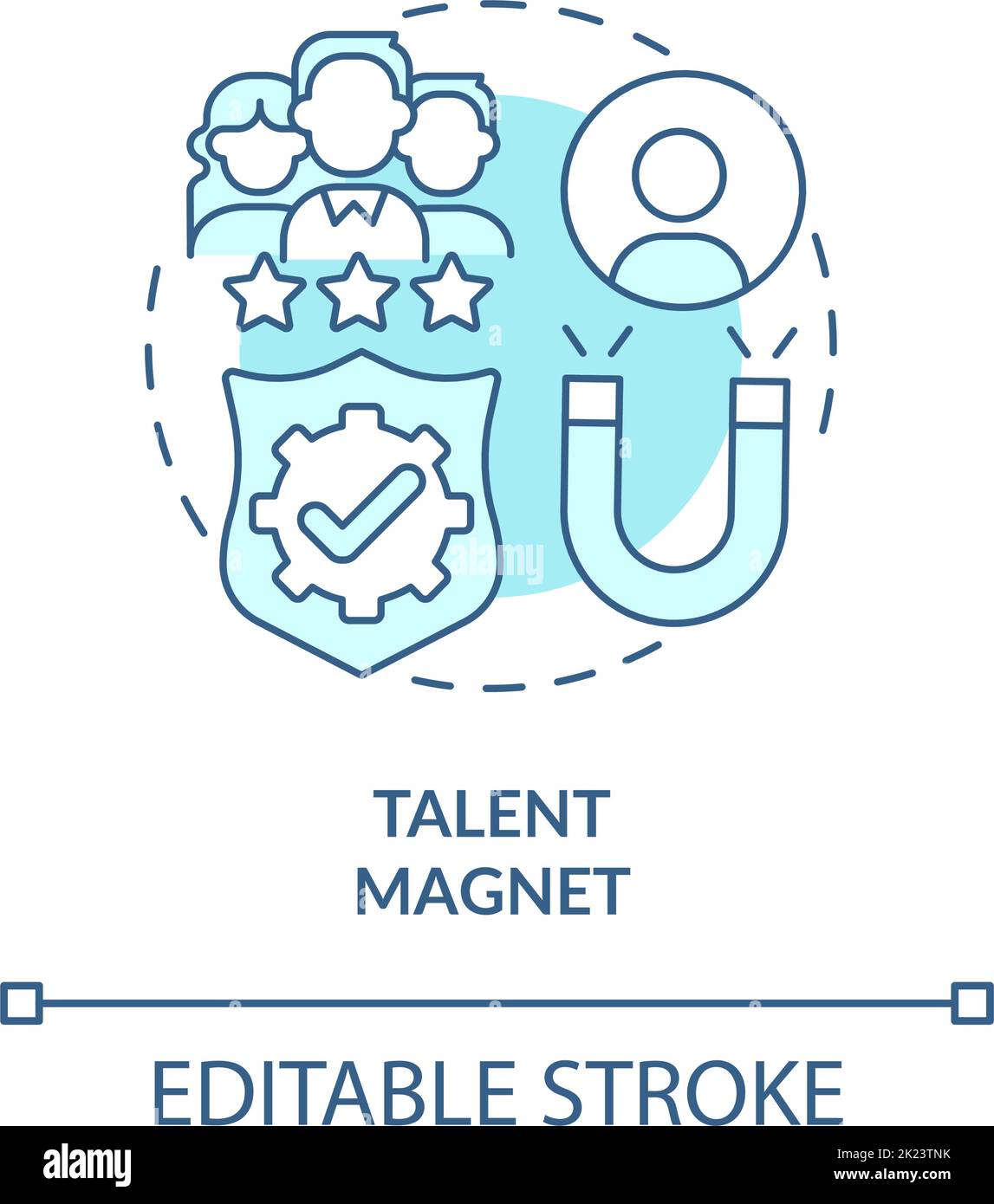 Talent magnet turquoise concept icon Stock Vector Image & Art - Alamy