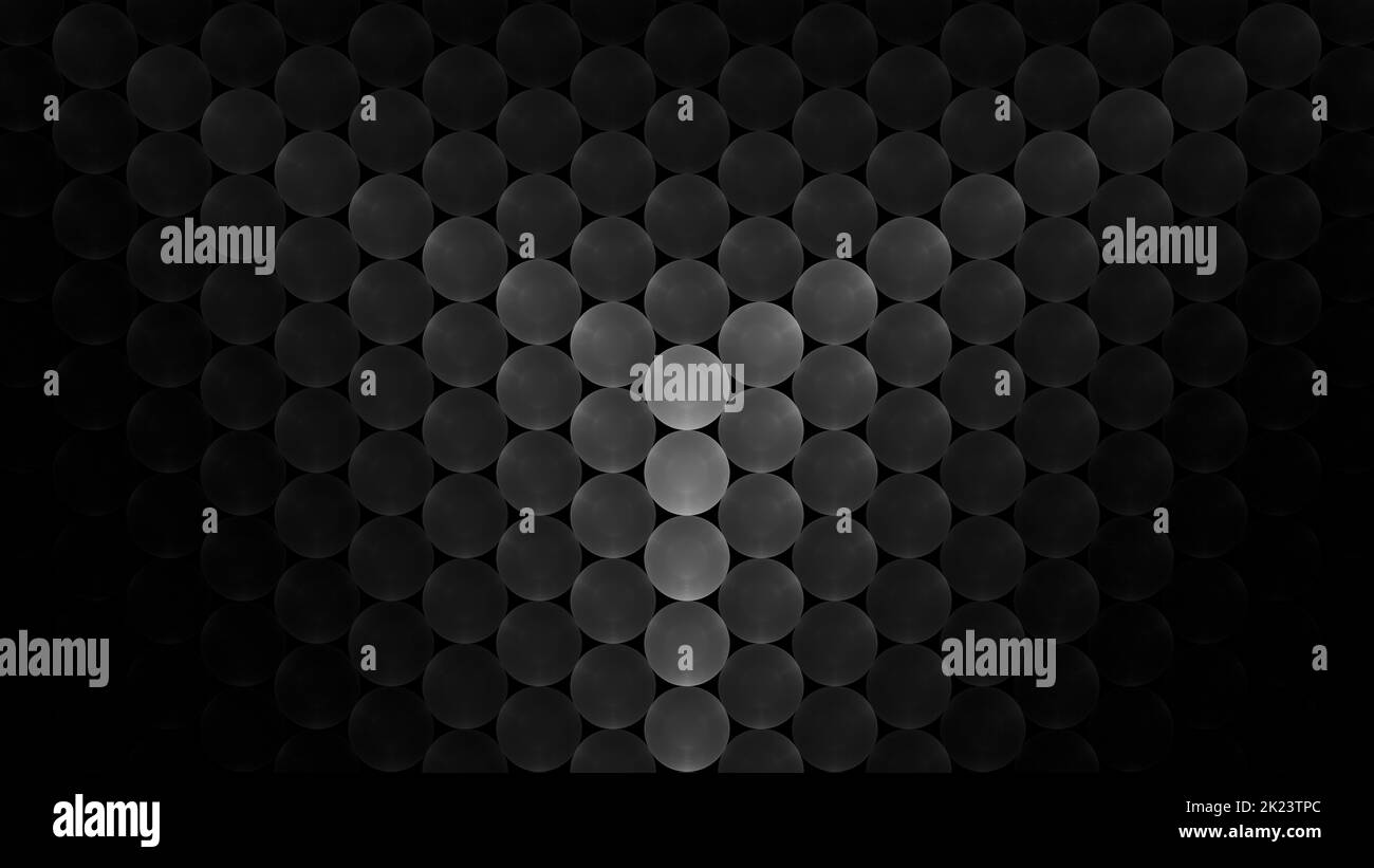 Black abstract isometric cube of luminous circles wallpaper background ...