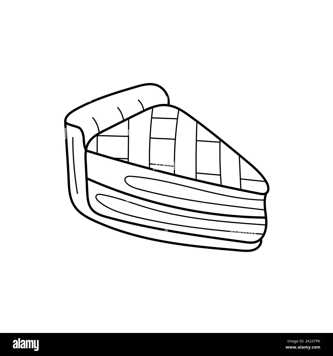 Piece of pie. Coloring book for children. Outline on a white background ...