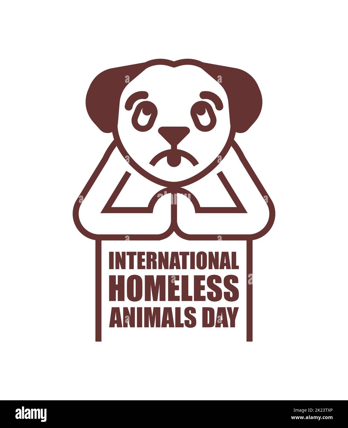 Cartoon illustration sad homeless dog hi-res stock photography and ...