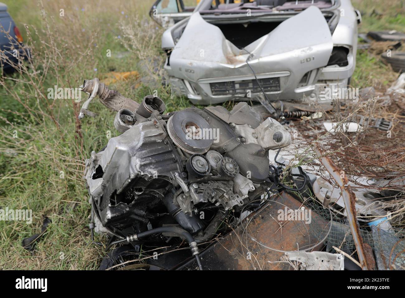 Sarulesti, Romania - September 22, 2022: Details with car engines on ...