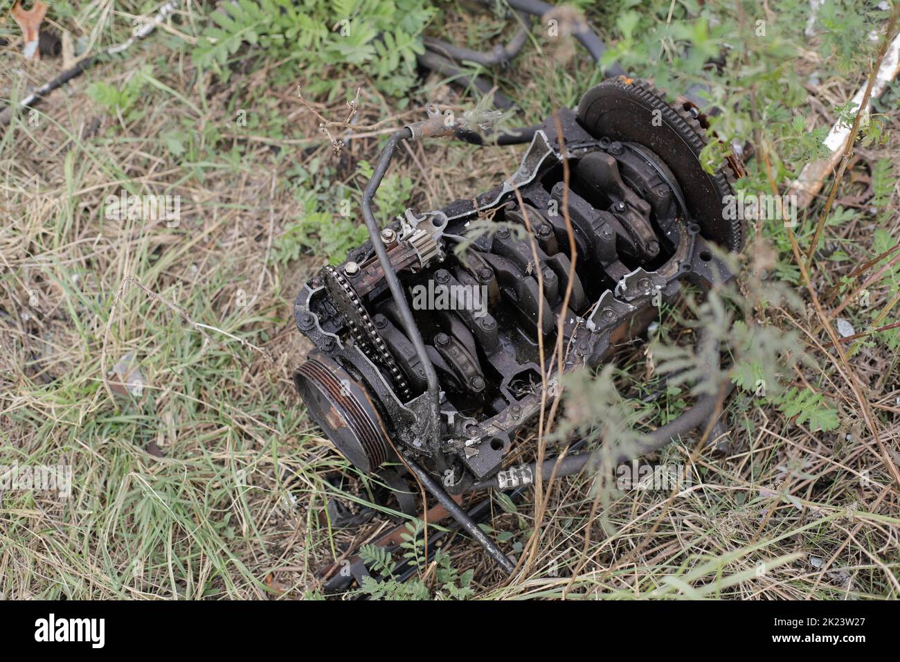 Sarulesti, Romania - September 22, 2022: Details with car engines on ...