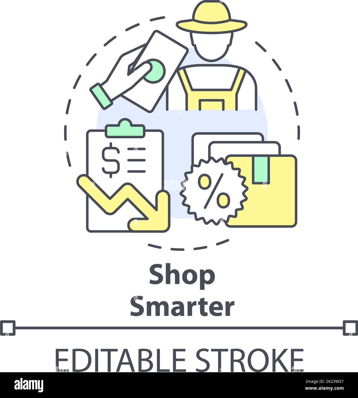 Shop smarter concept icon Stock Vector Image & Art - Alamy