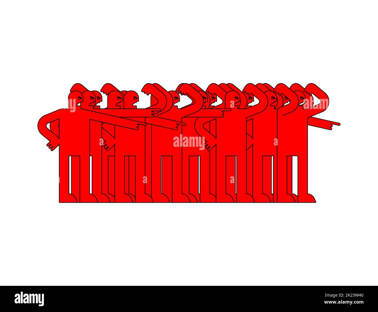 People are arguing. Scold people. human conflict. Crowd of people ...