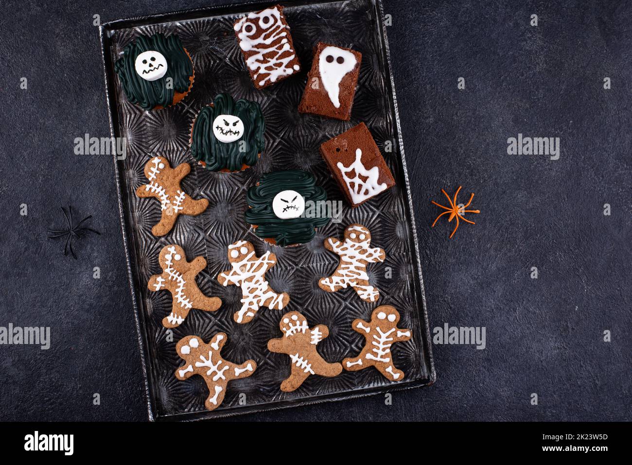 Set of scary Halloween desserts Stock Photo - Alamy