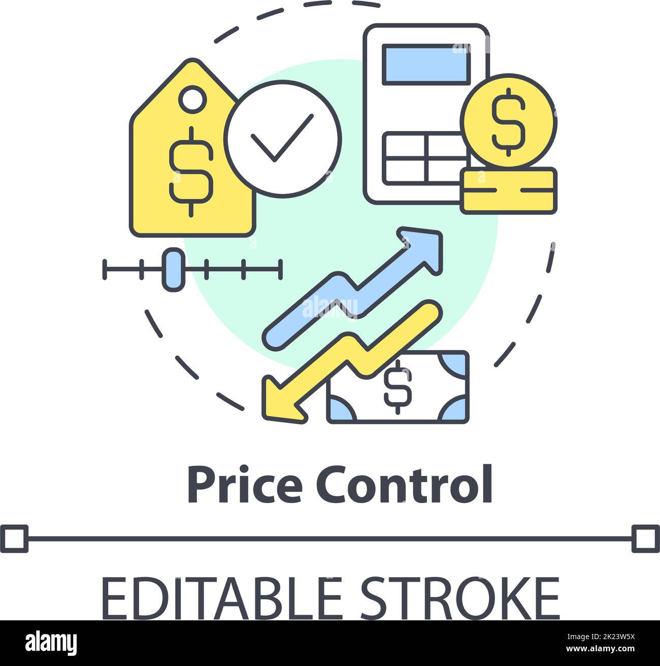 Price control concept icon Stock Vector Image & Art - Alamy
