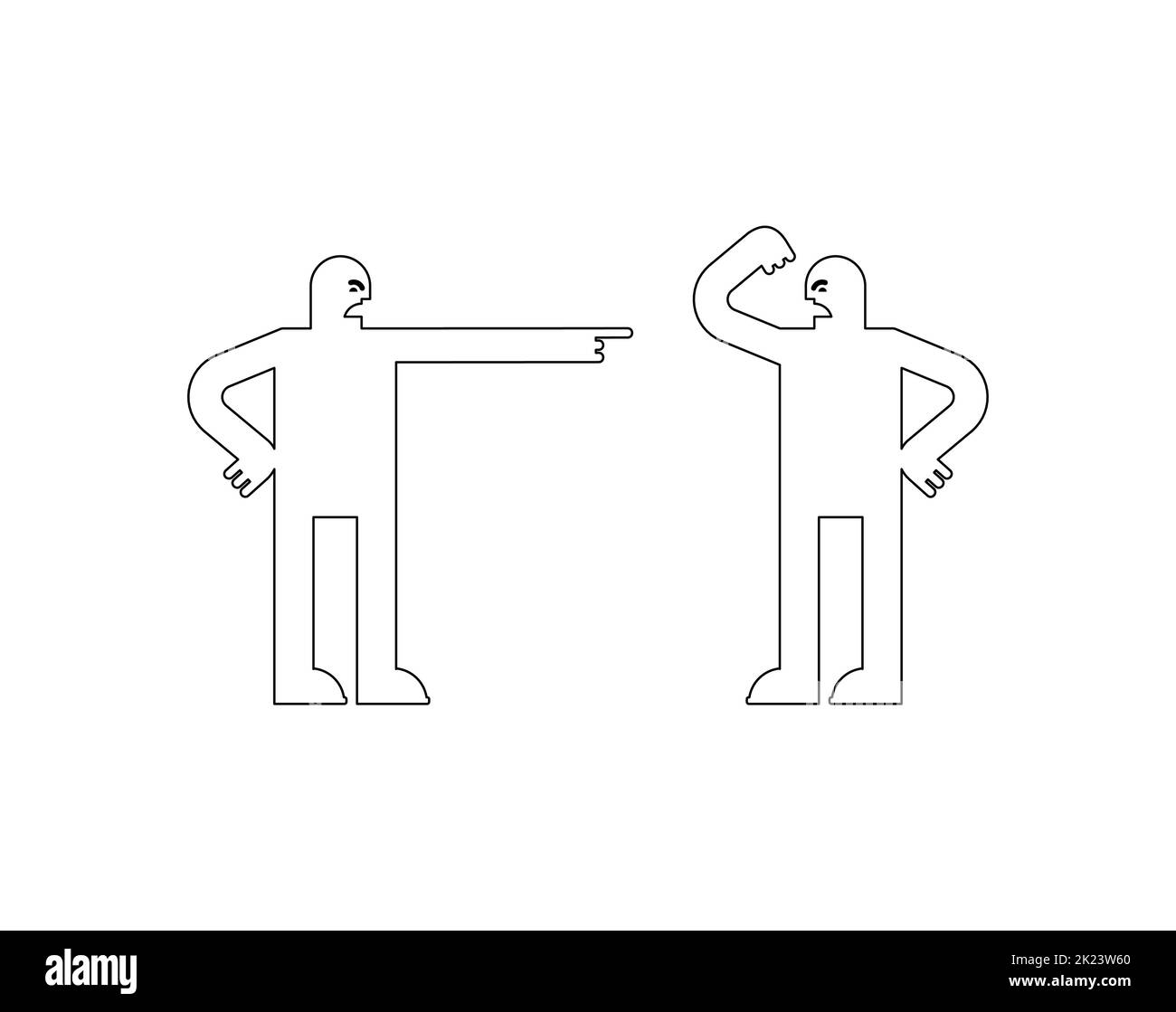 Boss shouting at colleague Stock Vector Images - Alamy