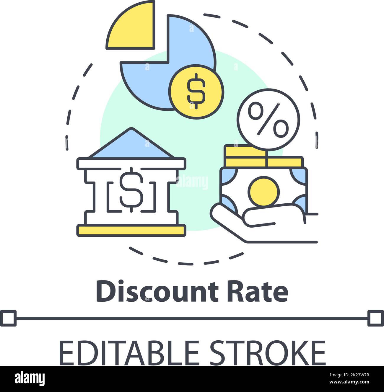 Discount rate concept icon Stock Vector Image & Art - Alamy