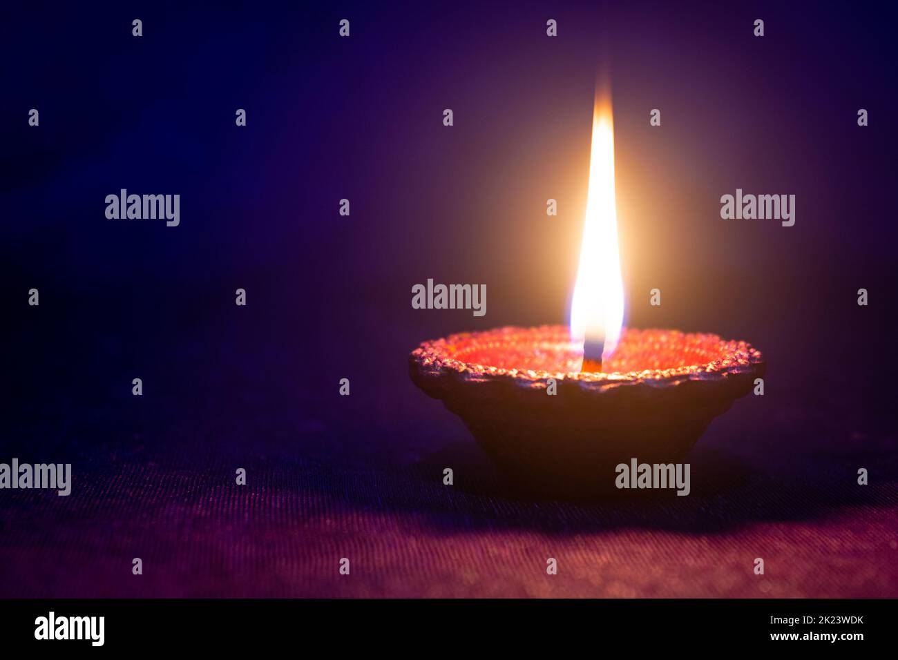 Happy diwali golden diya hi-res stock photography and images - Alamy