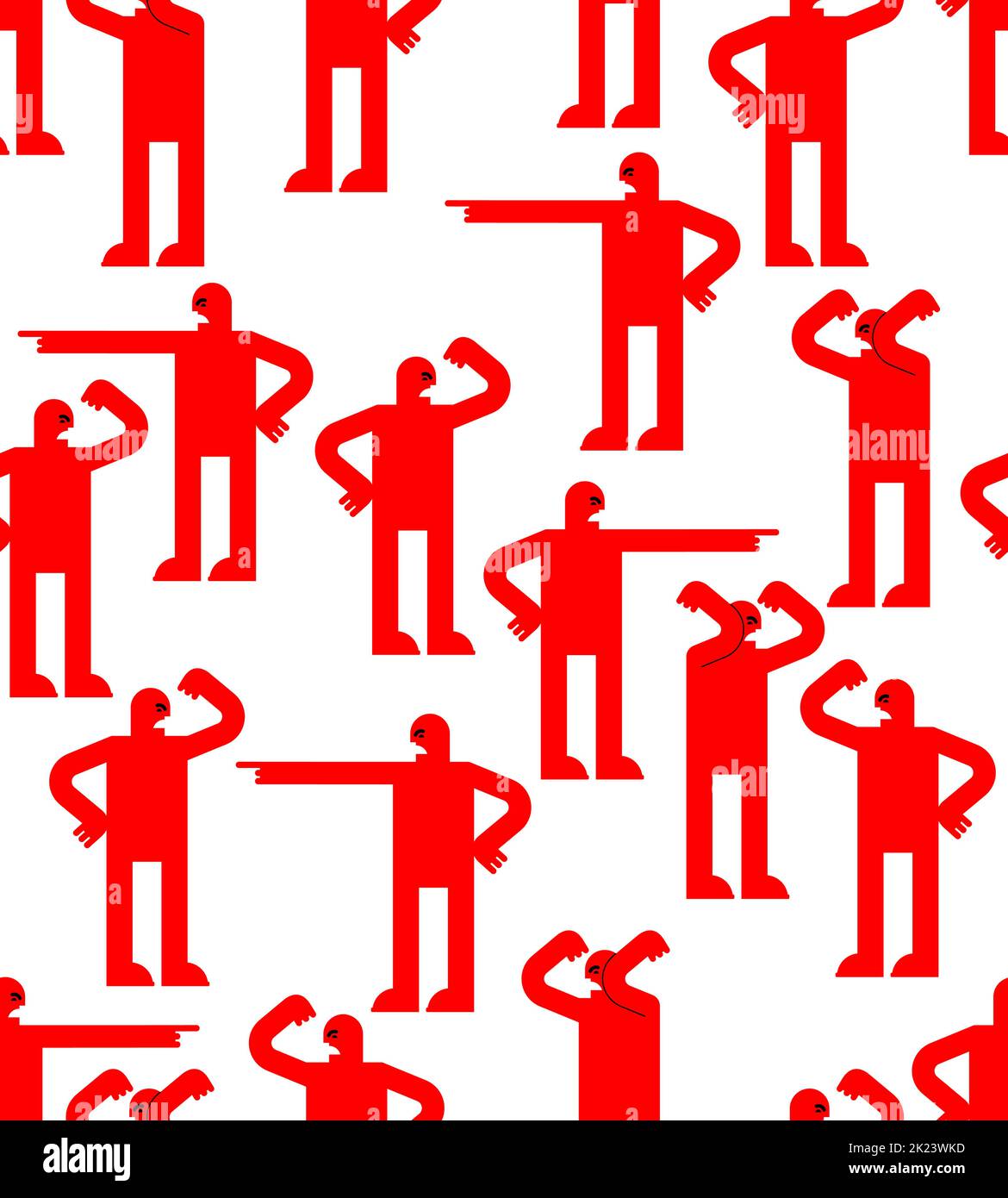 Haters background. bullying pattern seamless. People swear and point ...