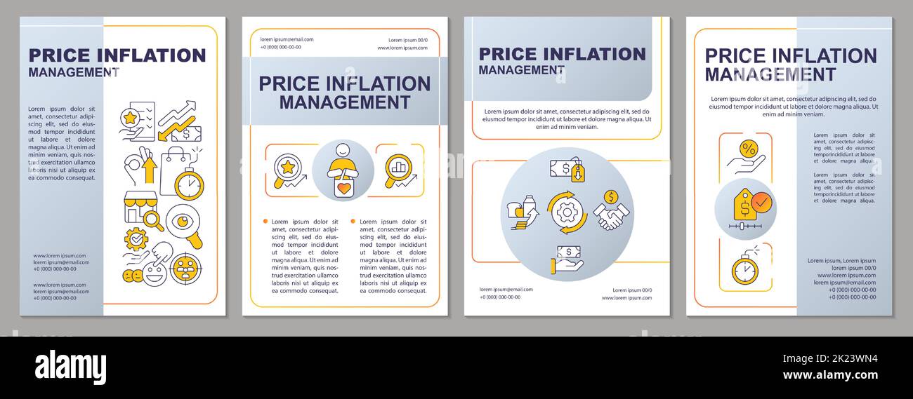 Price inflation management grey brochure template Stock Vector Image ...