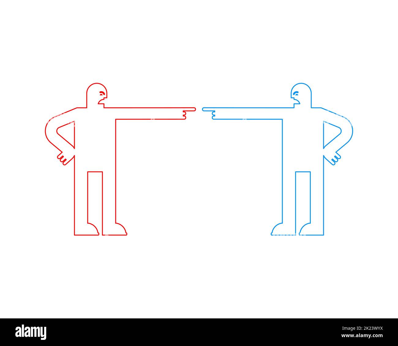 Opponents shout and swear. two people quarrel Stock Vector Image & Art ...