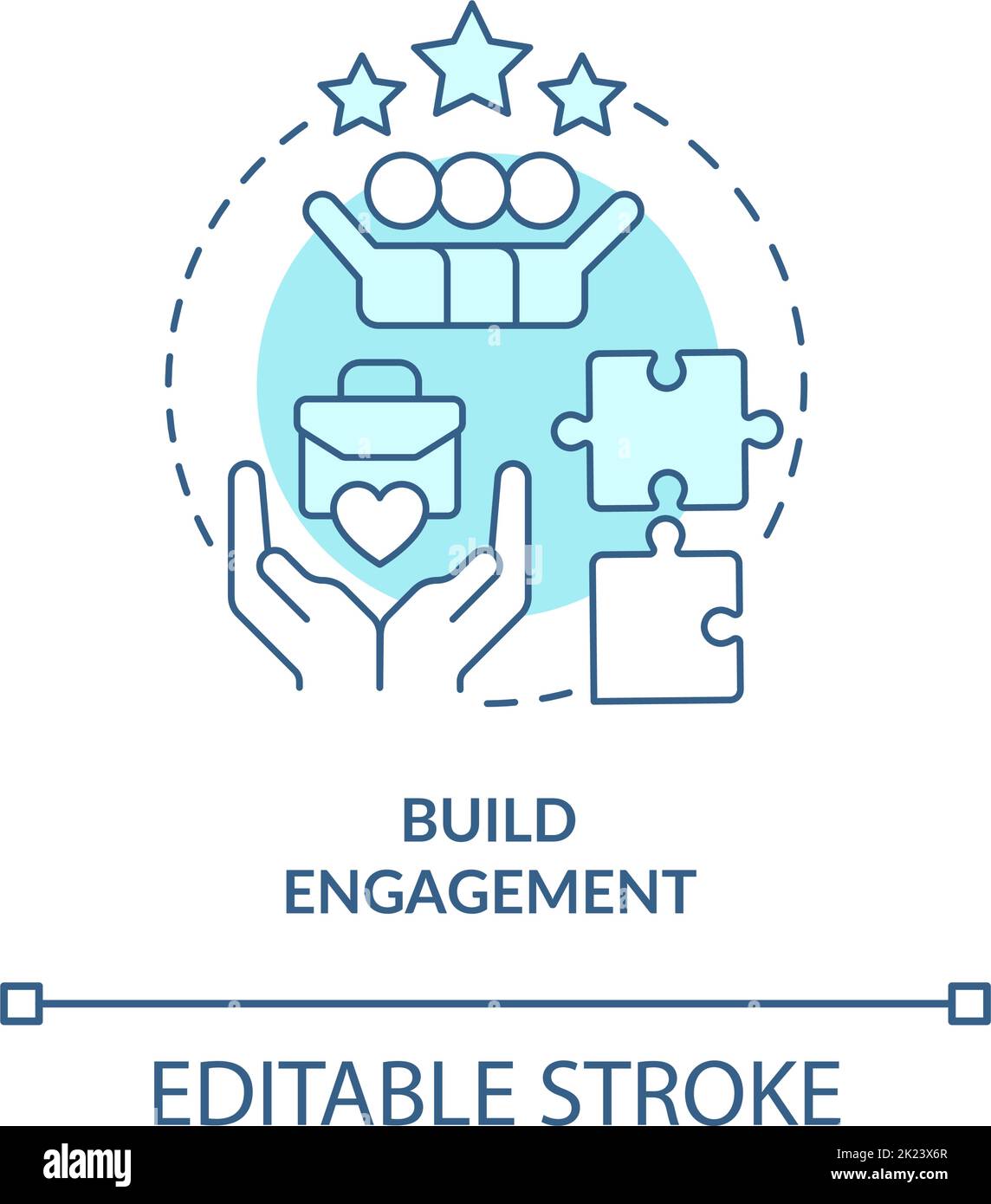 Build engagement turquoise concept icon Stock Vector Image & Art - Alamy