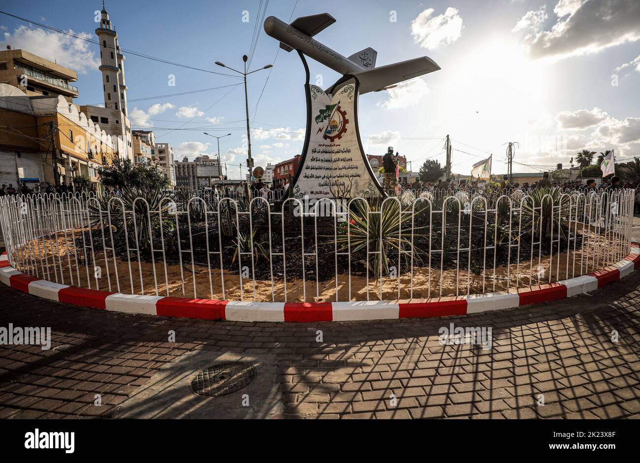 Gaza, Palestine. 21st Sep, 2022. Members of the Izz al-Din al-Qassam ...