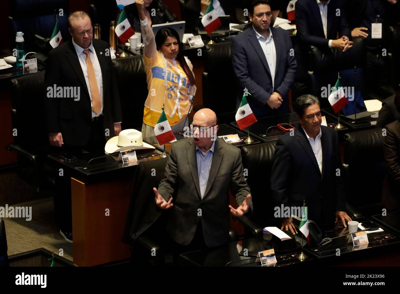 September 21, 2022, Mexico City, Mexico: Senator Dante Delgado during ...
