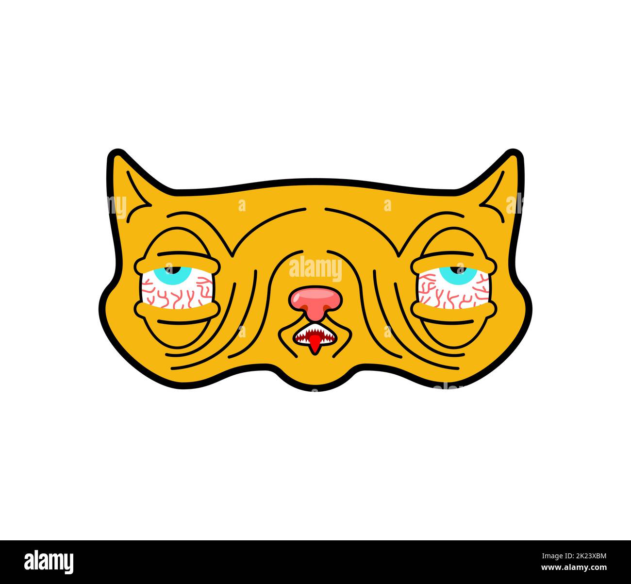 Stoned Face Red Eyes