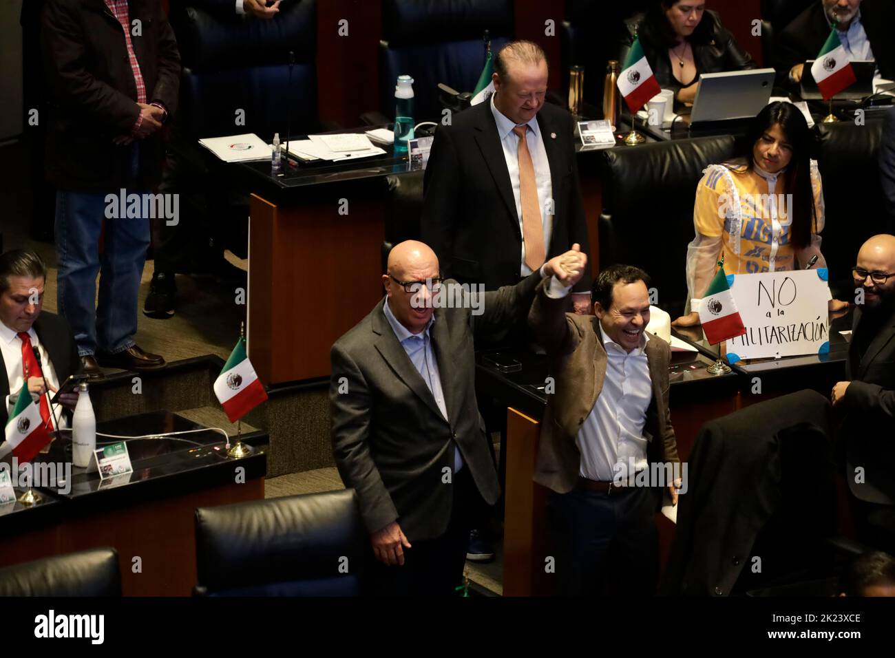 September 21, 2022, Mexico City, Mexico: Senator Dante Delgado and ...