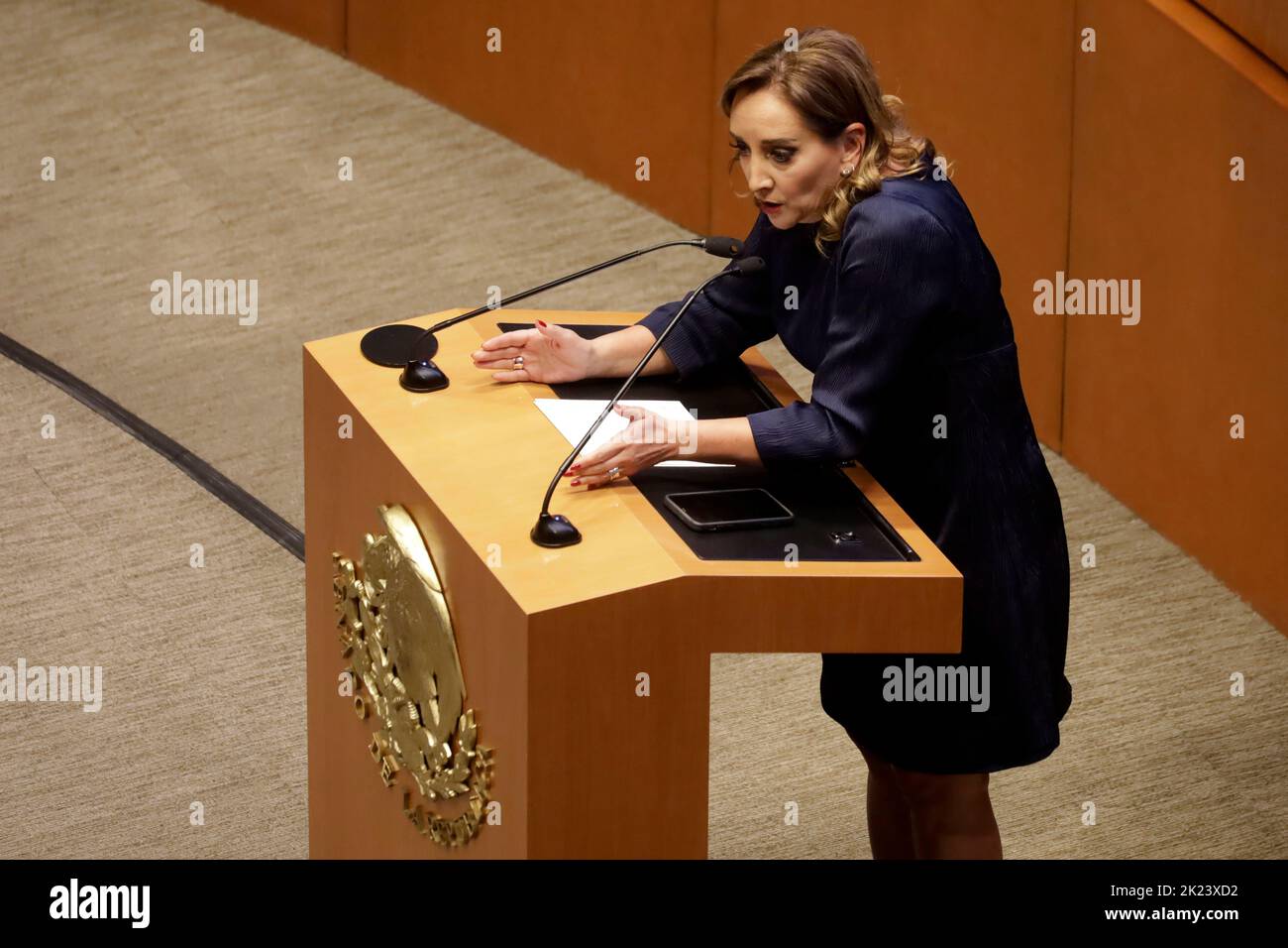September 21, 2022, Mexico City, Mexico: Senator Claudia Ruiz Massieu ...